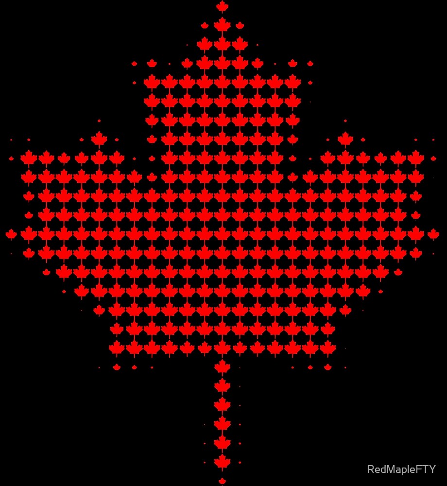 "halftone maple leaf grid red Canada" by RedMapleFTY | Redbubble