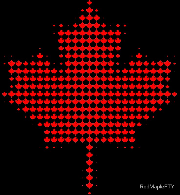 "halftone maple leaf grid red Canada" by RedMapleFTY | Redbubble