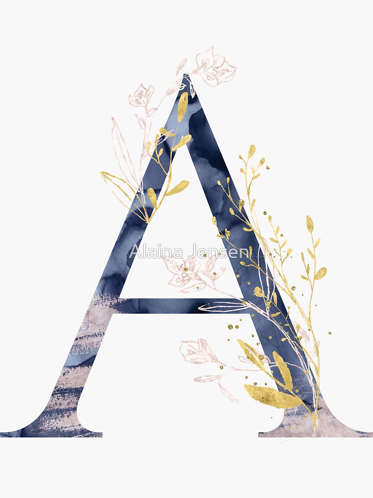 "Monogram A" Sticker for Sale by StudioDenmark | Redbubble