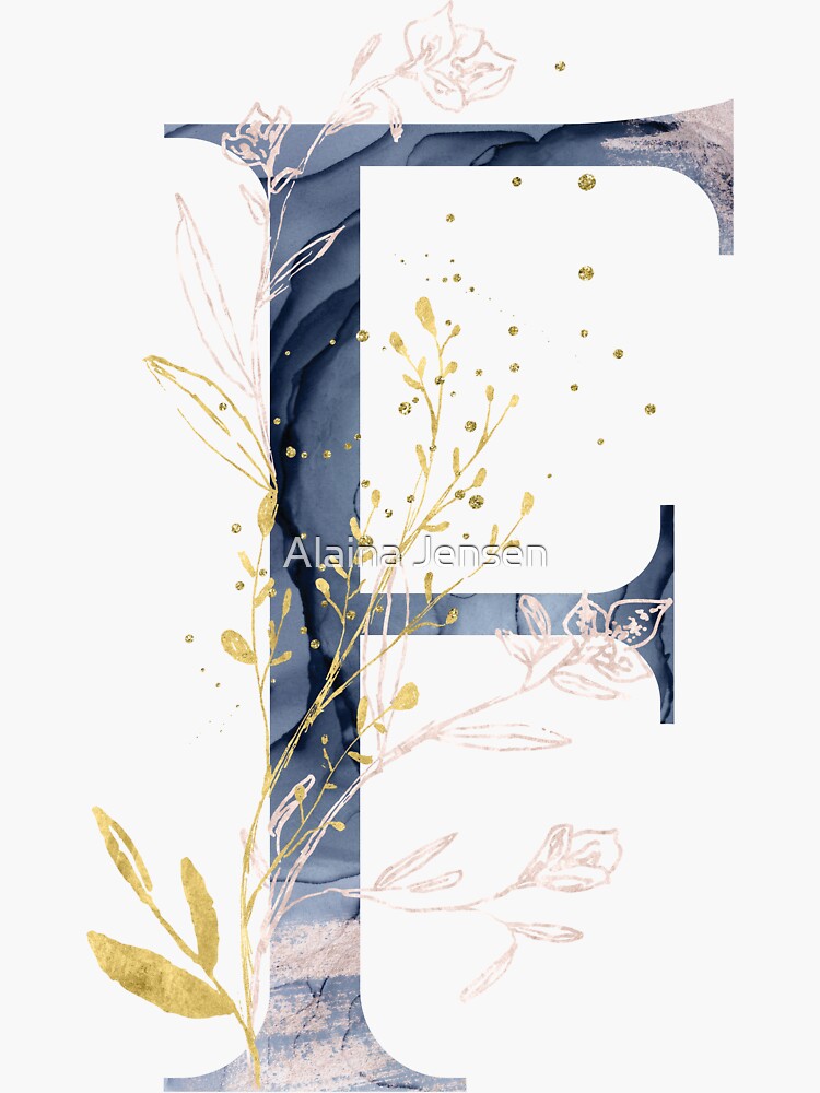 "Decorative Letter F" Sticker by StudioDenmark | Redbubble