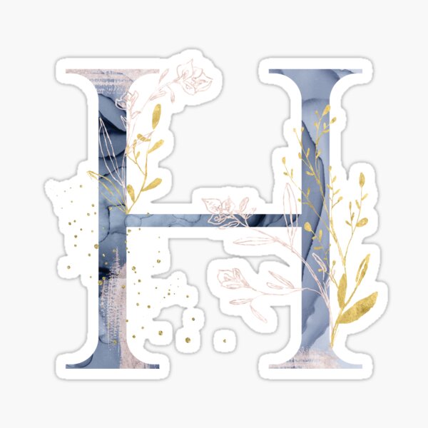 "Decorative Letter H" Sticker for Sale by StudioDenmark | Redbubble