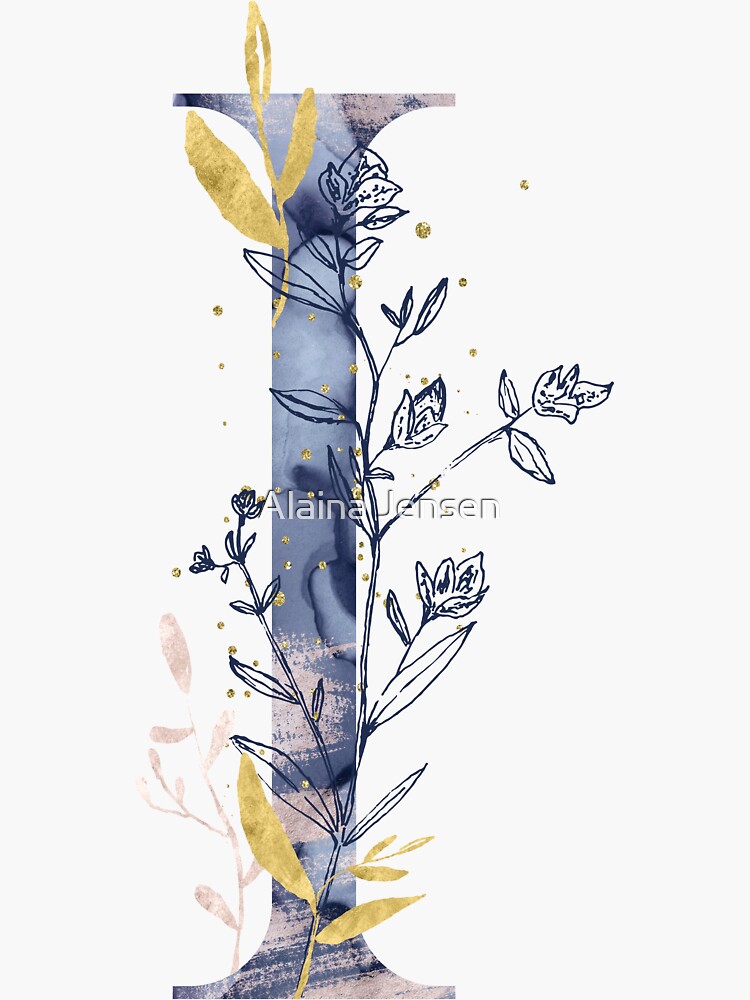 "Decorative Letter I" Sticker for Sale by StudioDenmark | Redbubble