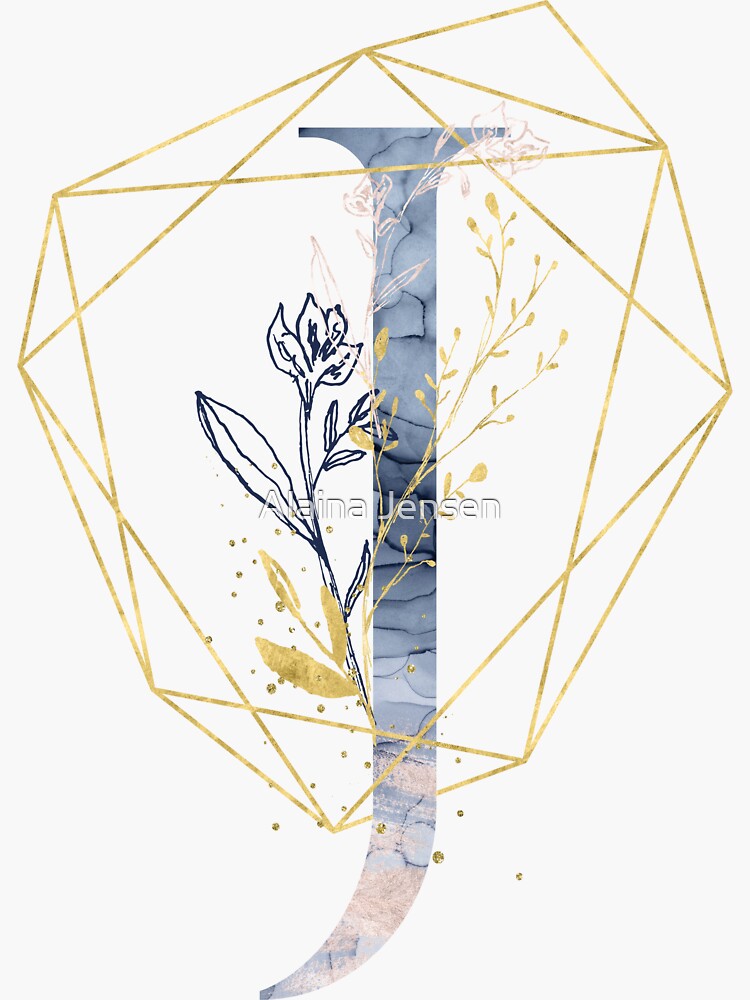 "Geometric Decorative Letter J" Sticker for Sale by StudioDenmark ...