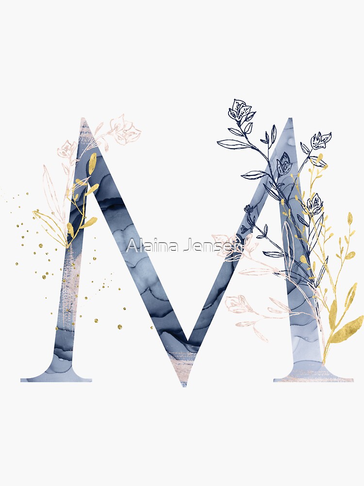 "Decorative Letter M" Sticker for Sale by StudioDenmark | Redbubble