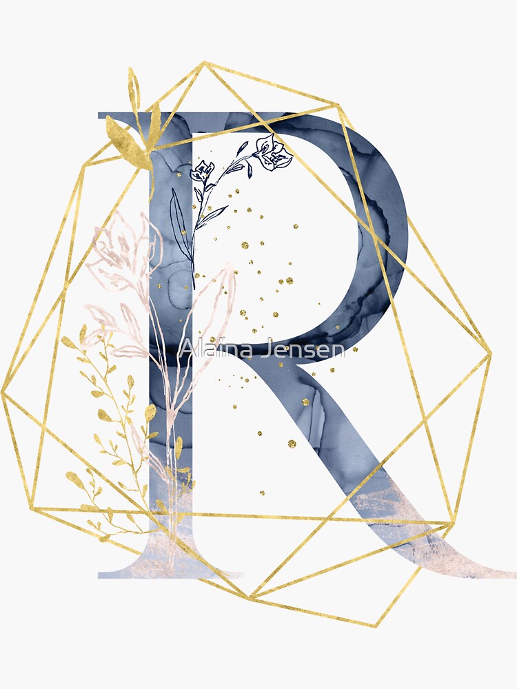"Geometric Decorative Letter R" Sticker for Sale by Alaina Jensen Ltd ...