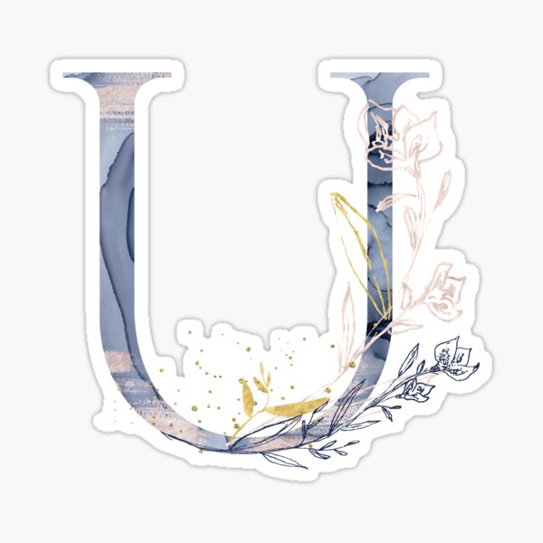 "Decorative Letter U" Sticker by StudioDenmark | Redbubble