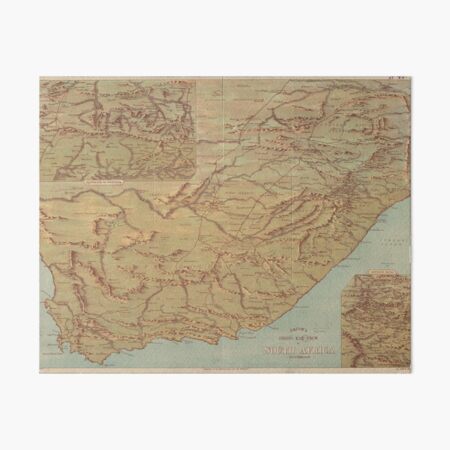 "Vintage Map of South Africa (1899)" Art Board Print by BravuraMedia ...