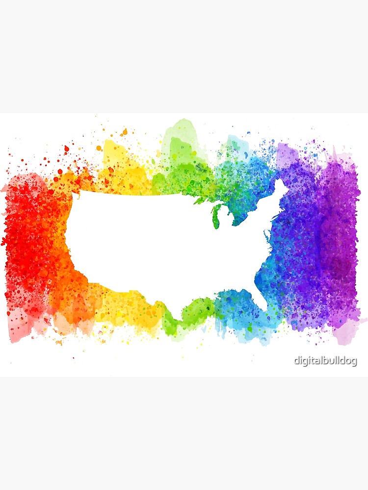 "Pride Rainbow Map USA" Poster for Sale by digitalbulldog | Redbubble