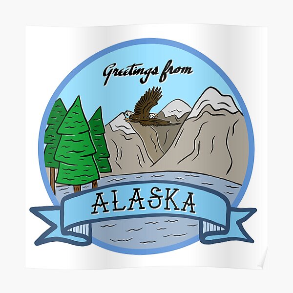 "Alaska Badge" Poster by HawkstoneDesign | Redbubble