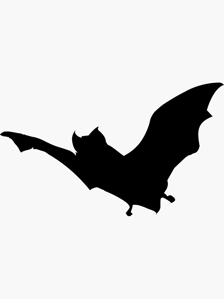 "Flying bat batwing silhouette" Sticker for Sale by dm4design | Redbubble