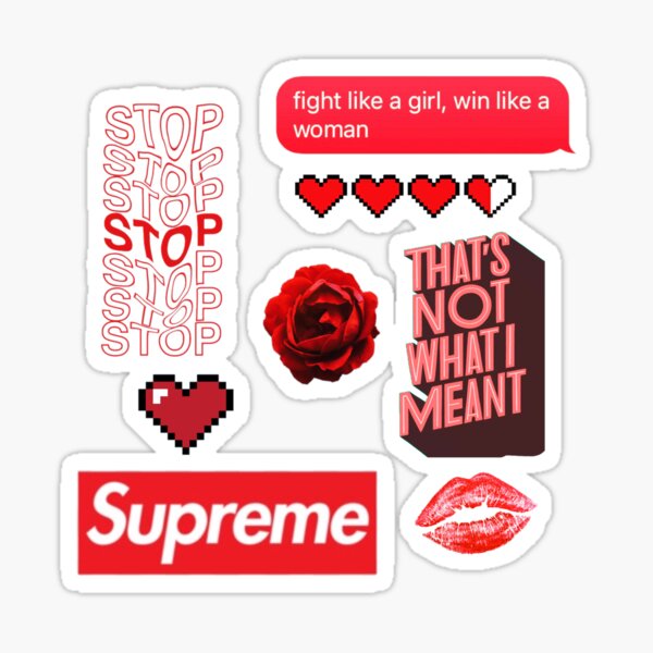 "Red Sticker Pack" Sticker by gigicb | Redbubble