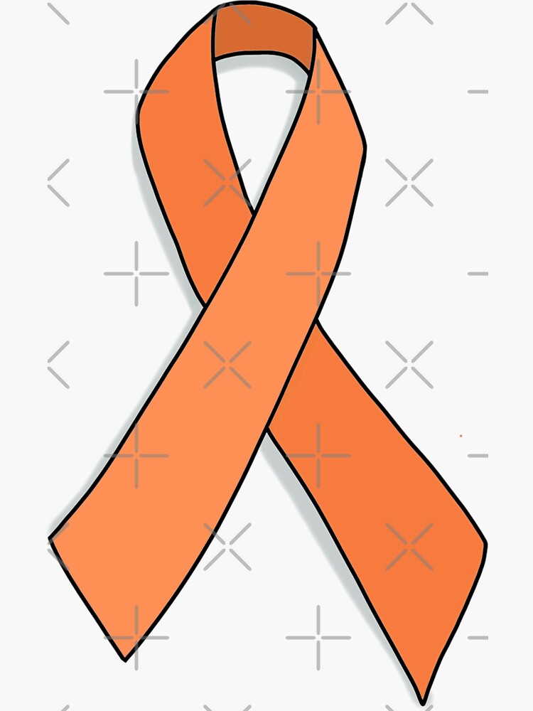 "Orange Awareness Ribbon" Sticker for Sale by moderntimes | Redbubble