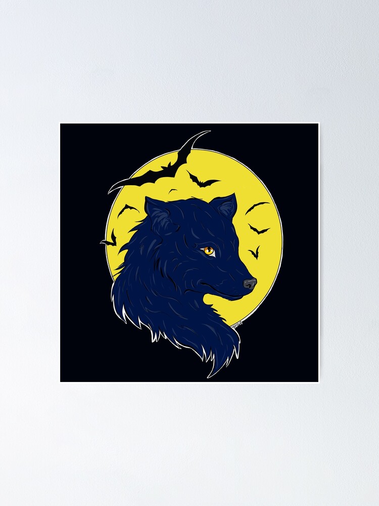 "Wolf Moon" Poster by KatastropheArt | Redbubble