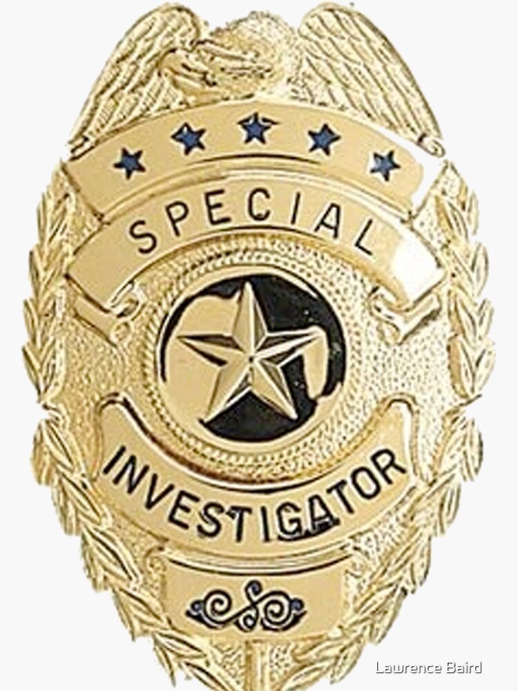 "Special Investigator" Sticker for Sale by lawrencebaird | Redbubble