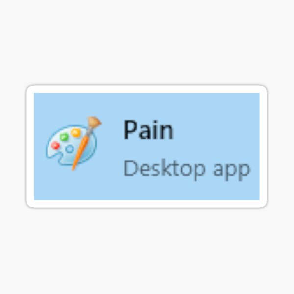 "microsoft pain" Sticker by joshuahonig | Redbubble