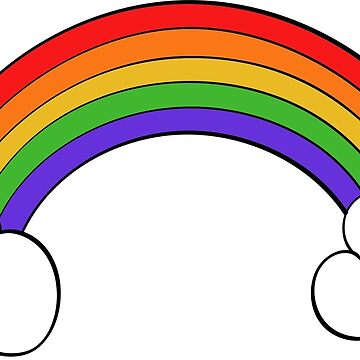 "Rainbow Illustration Doodle Cartoon Cute Aesthetic " Photographic ...