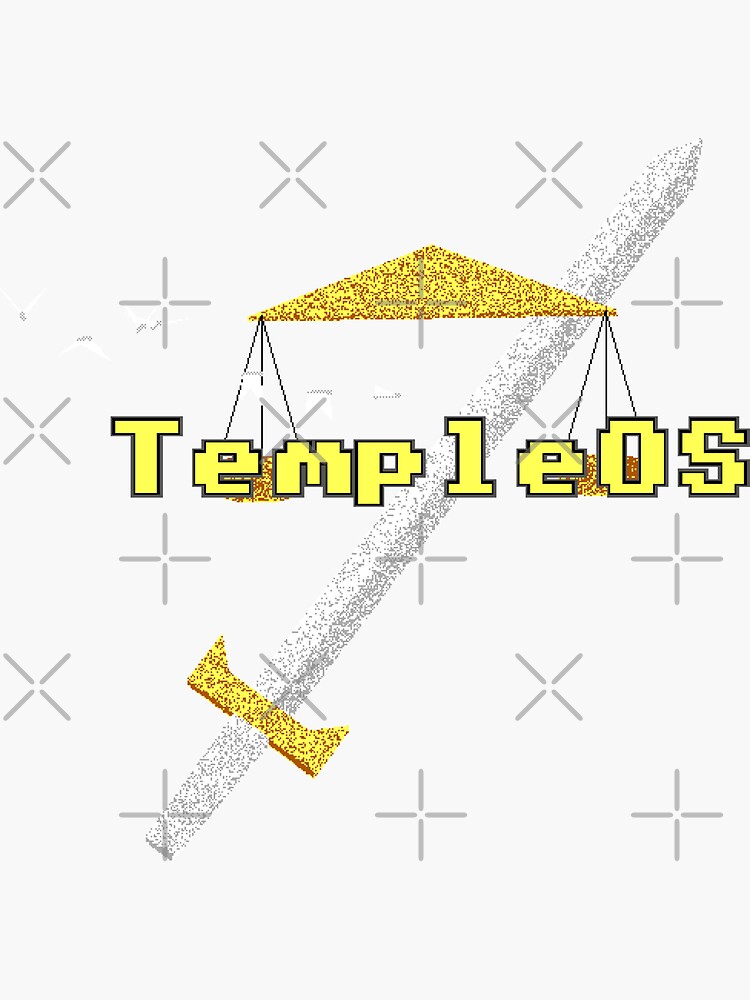 "TempleOS 2" Sticker for Sale by krierkara | Redbubble
