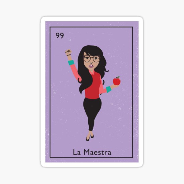 "La Maestra" Sticker for Sale by vosio | Redbubble