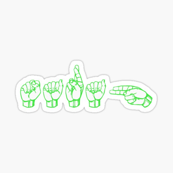 "Sarah - American Sign Language " Sticker by Kliethermes28 | Redbubble