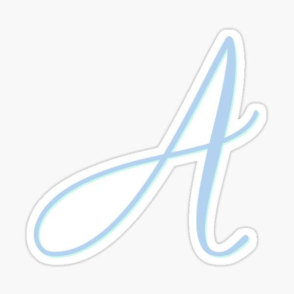 "Copy of Letter A Blue Initial" Sticker for Sale by amearnest | Redbubble