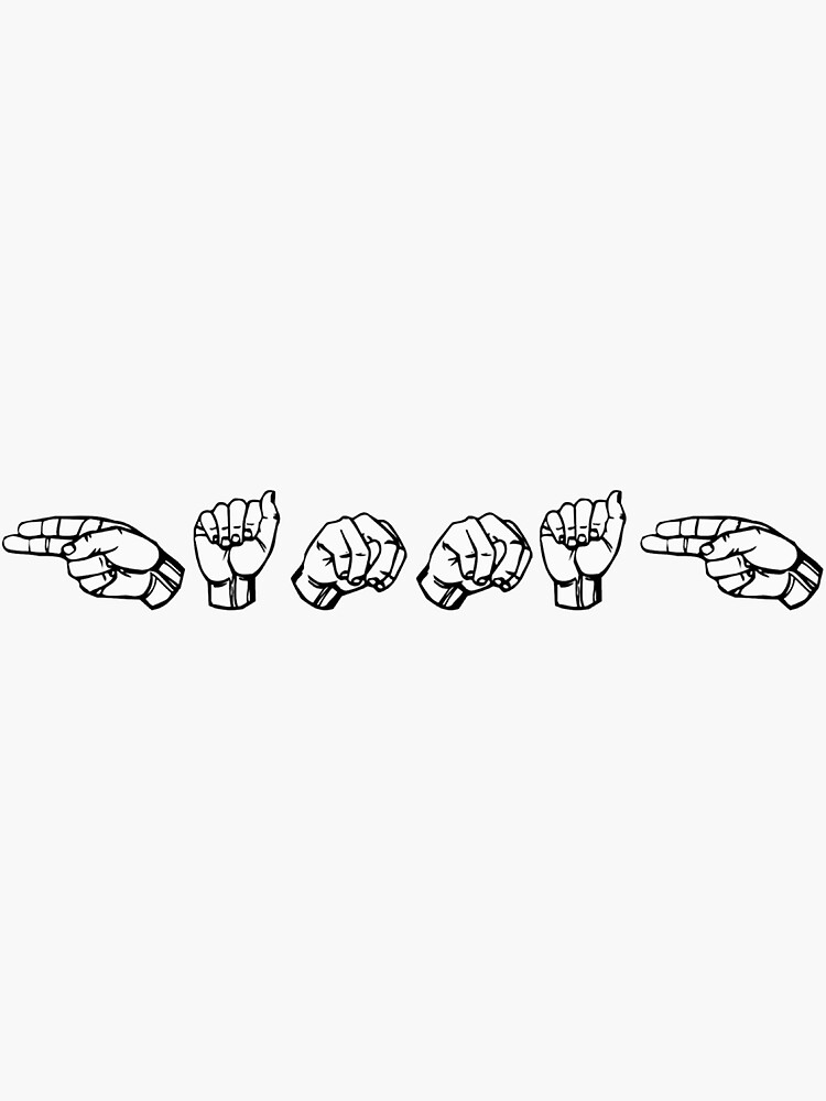 "Hannah - American Sign Language " Sticker for Sale by Kliethermes28 ...