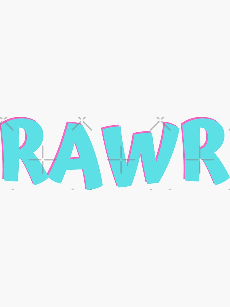 "rawr" Sticker for Sale by GrasslandDesign | Redbubble