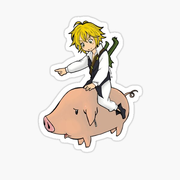"Meliodas Seven deadly sins" Sticker for Sale by Mikitamg | Redbubble