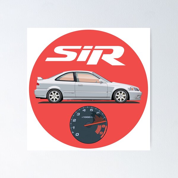 "Civic SiR Silver" Poster for Sale by jaminak | Redbubble