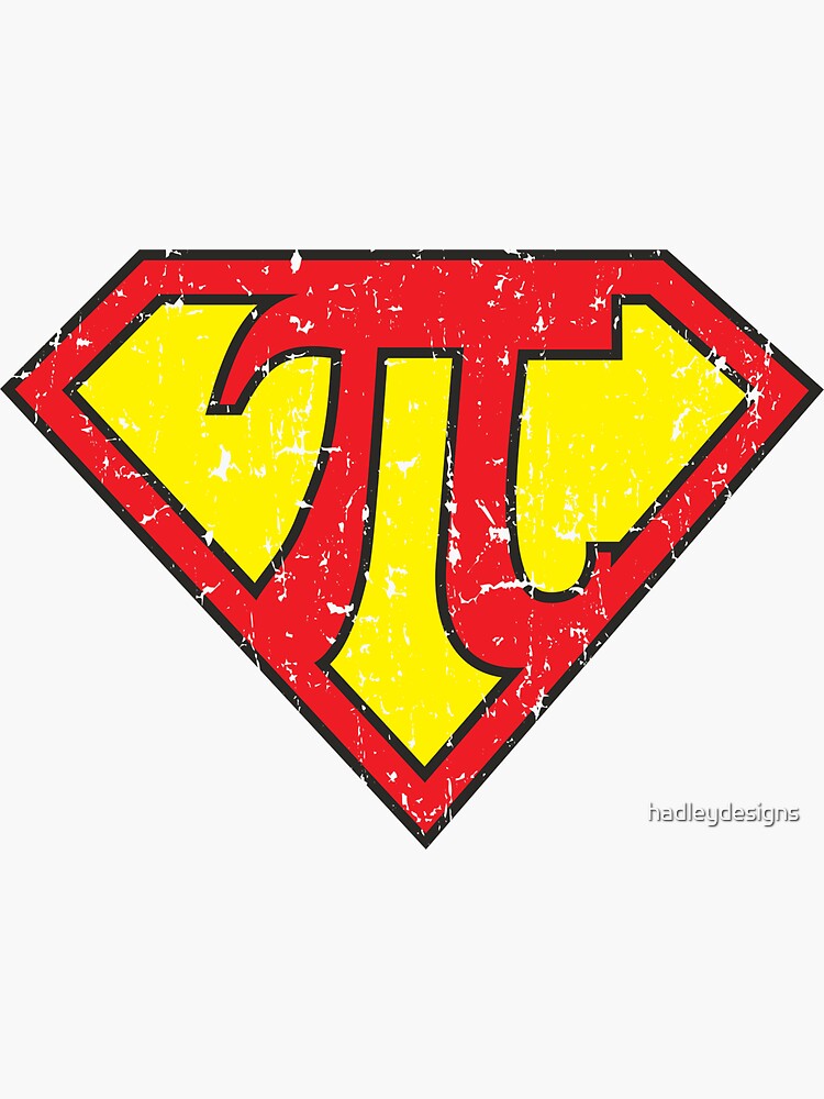 Pegatina «Día de Super Hero Pi para maestro de ingeniero de símbolos ...