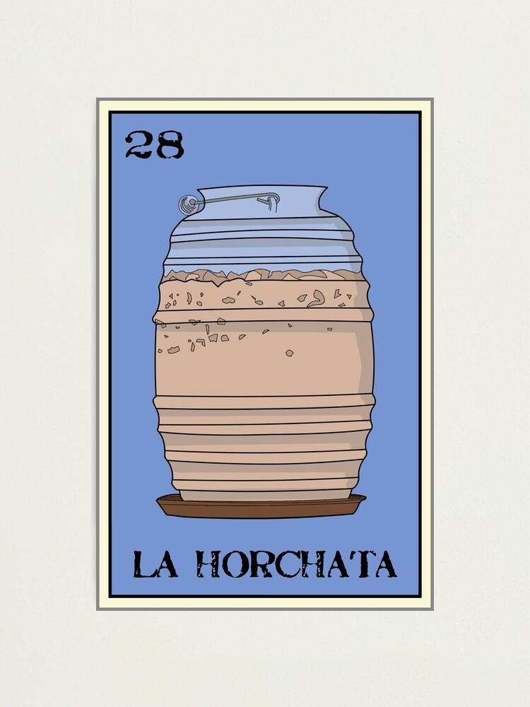 "La Horchata Loteria Design" Photographic Print by Kid-Diablo-Tees ...