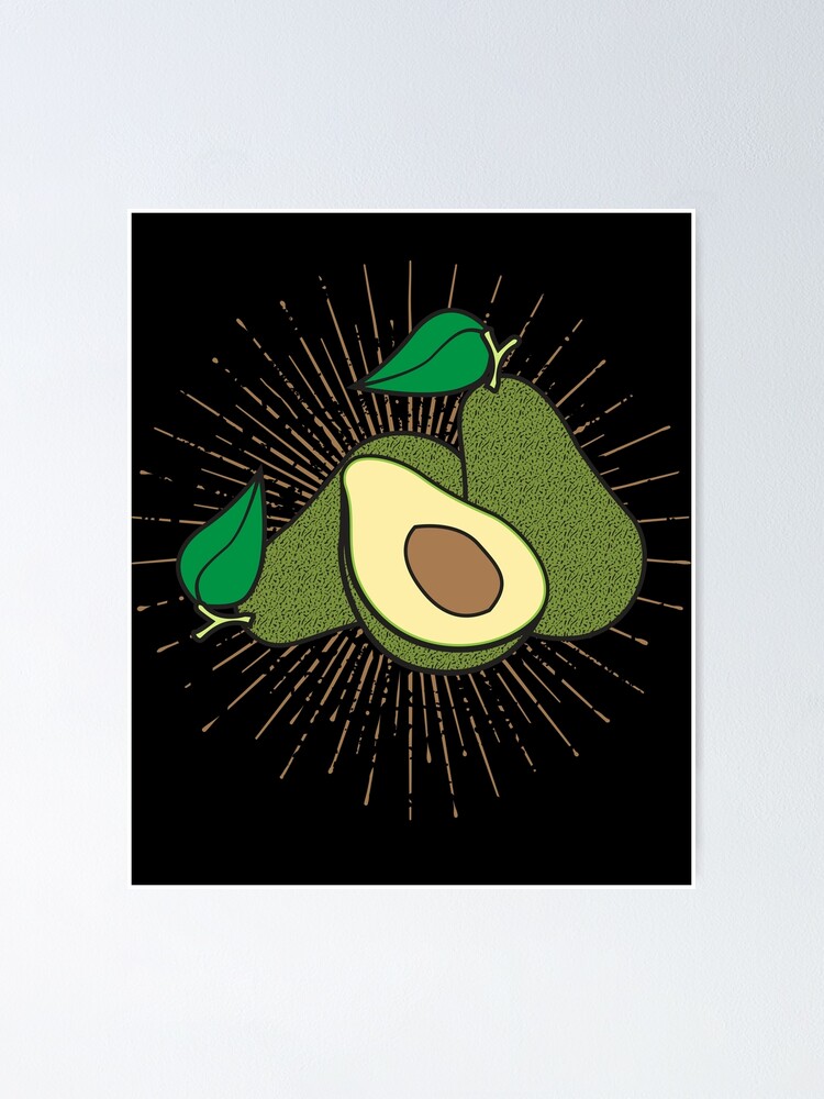 Póster «Gráfico de aguacate Sunburst» de LimeStorm | Redbubble