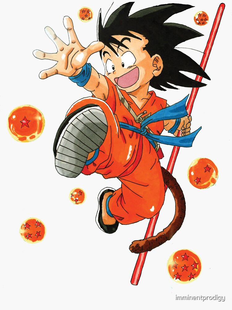 "Kid goku " Sticker for Sale by imminentprodigy | Redbubble
