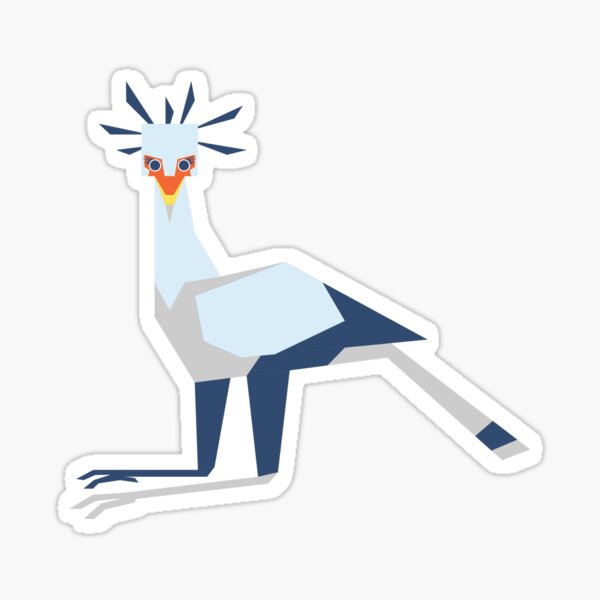 "SecretaryBird" Sticker for Sale by dianeramic | Redbubble