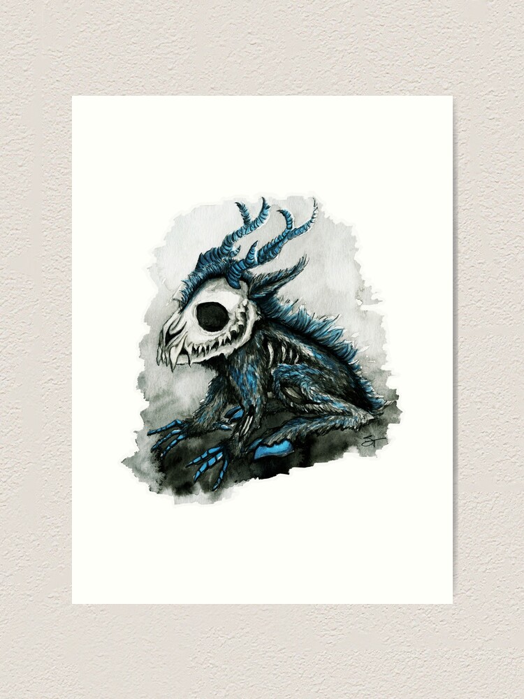 "Wendigo Baby Cryptid Monster" Art Print by ShaylaVieArt | Redbubble