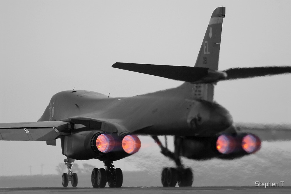 "B-1B Lancer Burner" by Stephen Titow | Redbubble