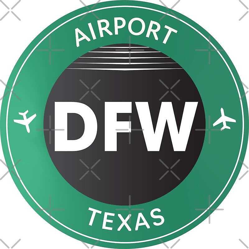 "Dallas, Texas, DFW." by Airport sticker | Redbubble