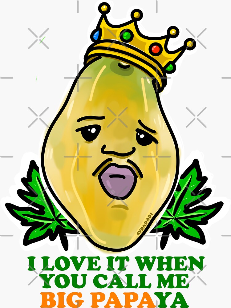"BIG PAPAYA Sticker" Sticker for Sale by aydapadi | Redbubble