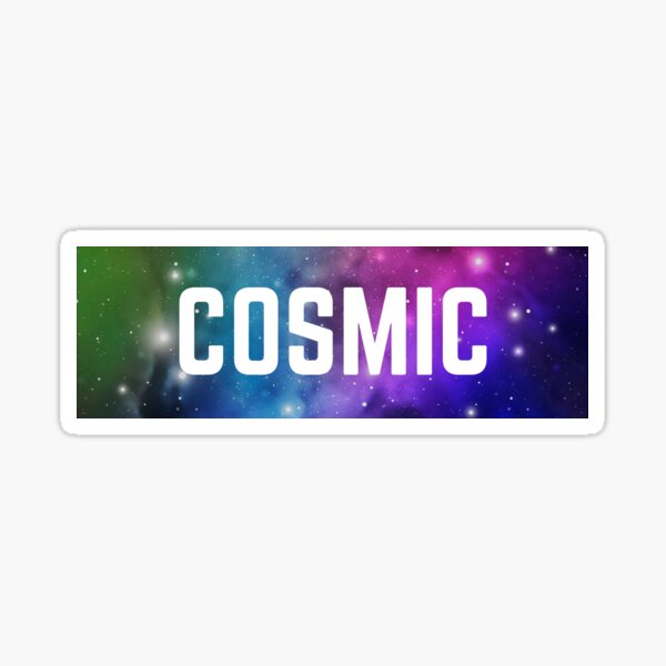 "Cosmic lettering modern cosmic design" Sticker for Sale by veronikaby ...