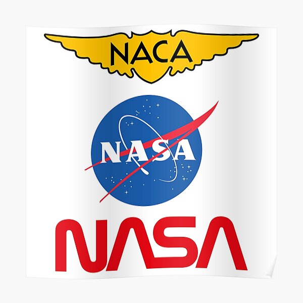 "Historic NASA Worm, Meatball, and NACA Logo" Poster by jutulen | Redbubble