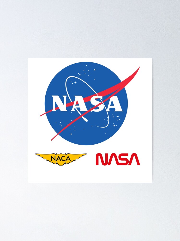 "Historic NASA Logos: Worm, Meatball, and NACA Logo" Poster for Sale by ...