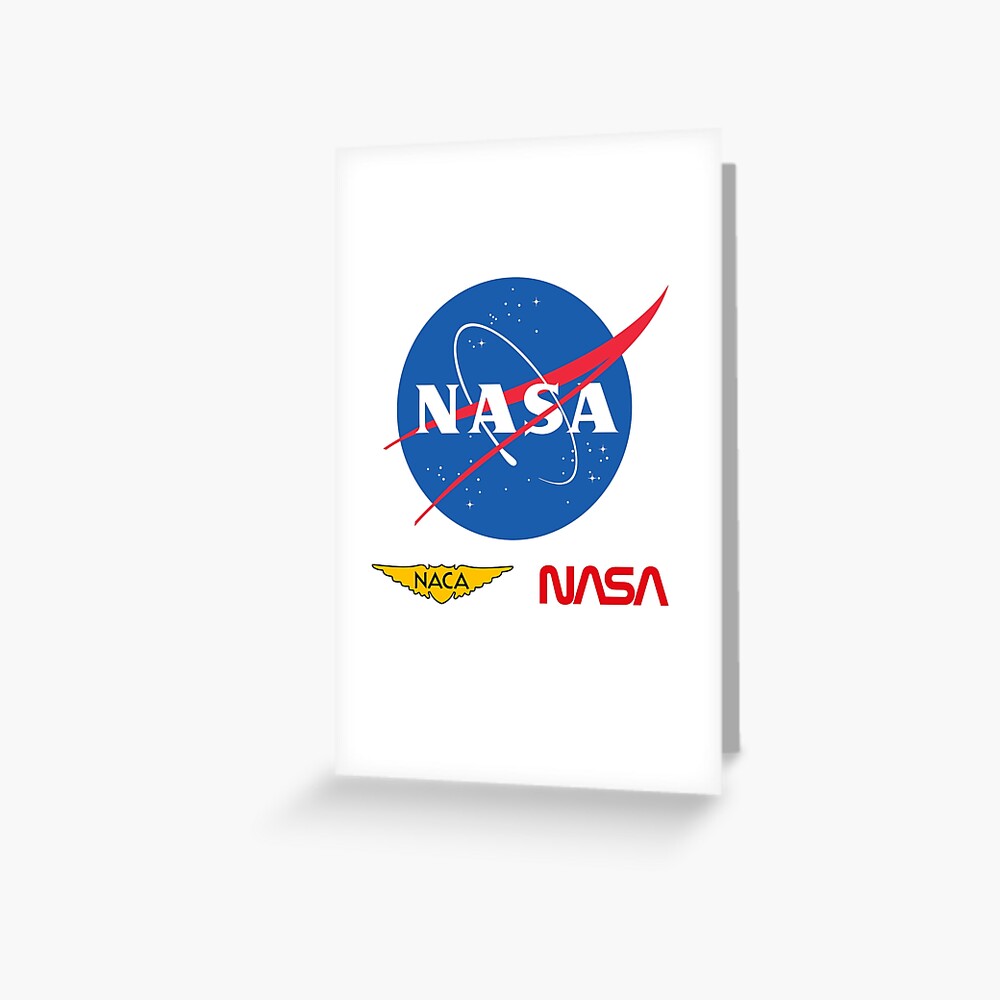 "Historic NASA Logos: Worm, Meatball, and NACA Logo" Greeting Card by ...