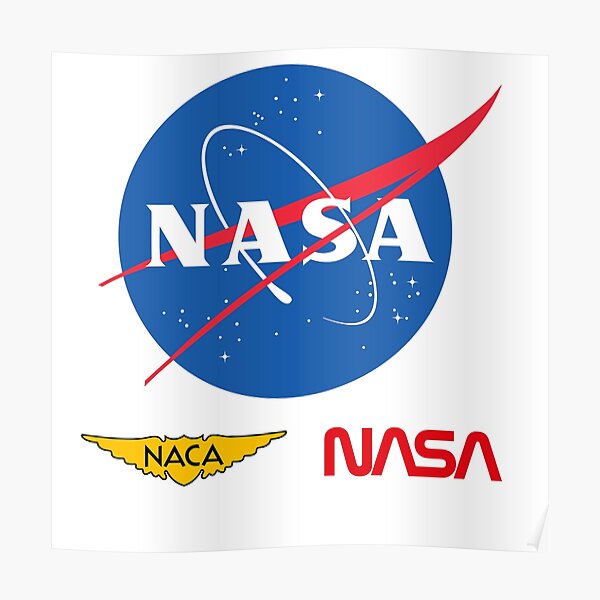 "Historic NASA Logos: Worm, Meatball, and NACA Logo" Poster for Sale by ...