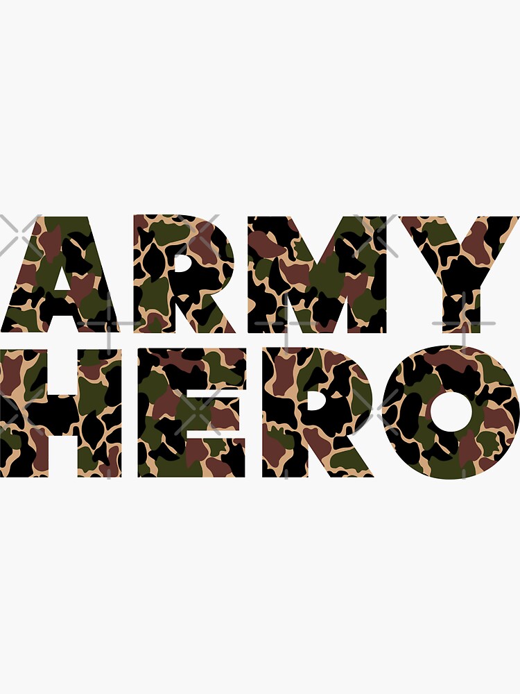 "ARMY HERO" Sticker for Sale by TheArtism | Redbubble