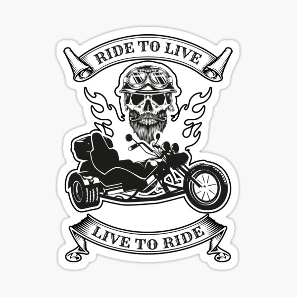 "Retro Triker Trike Motorcycle Ride To Live Motor Trikes Gift Patch ...