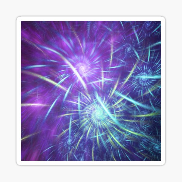 "Fireworks 2199 | Psychedelic Art" Sticker by PsyBuddy | Redbubble