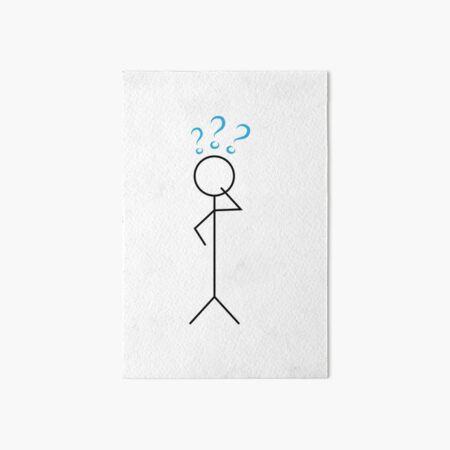 "Stick figure with question marks" Art Board Print by sigdesign | Redbubble