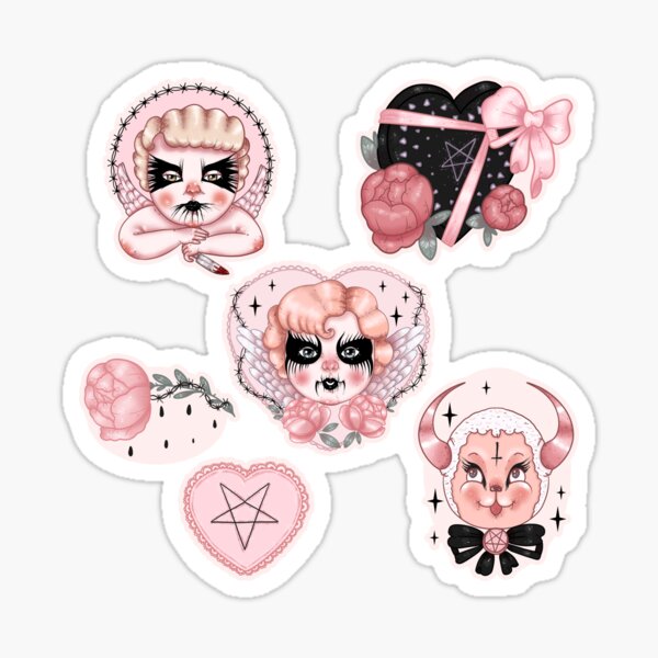 "Black Metal Cherubs" Sticker for Sale by nevhada | Redbubble