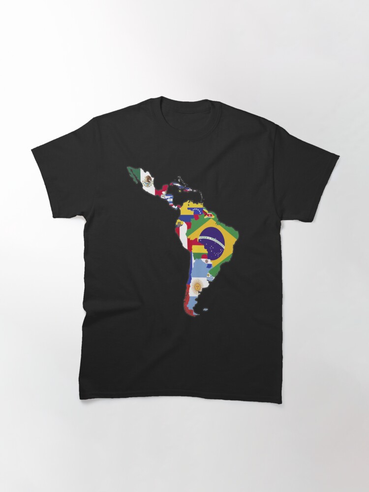 "Map Flags of Latin America" T-shirt by latinlover | Redbubble
