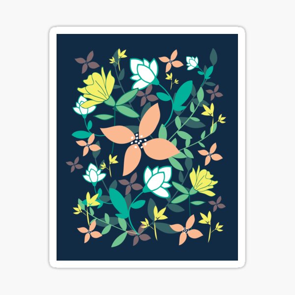 "Night garden" Sticker for Sale by valekica | Redbubble