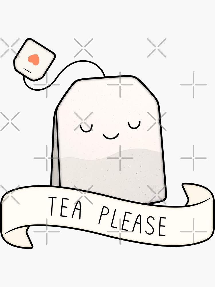 "Tea Please" Sticker for Sale by kimvervuurt | Redbubble